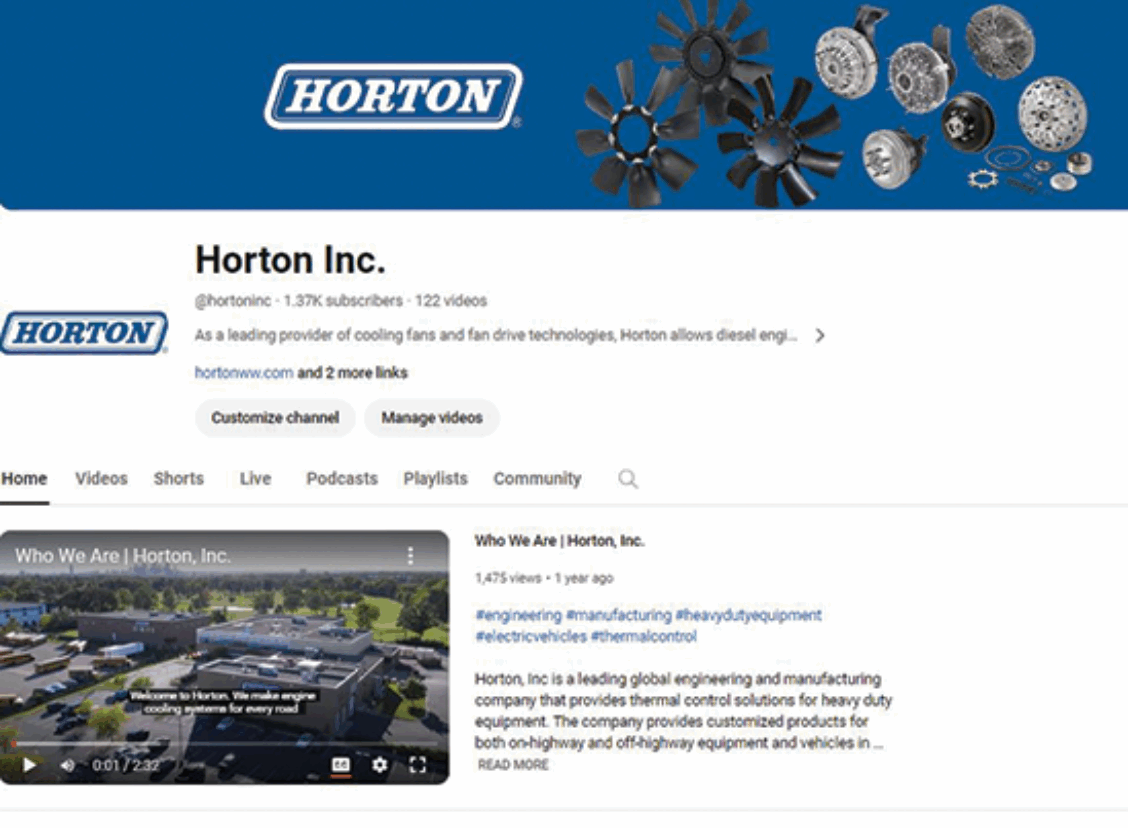Engineering, Manufacturing, & Training Videos | Horton, Inc.